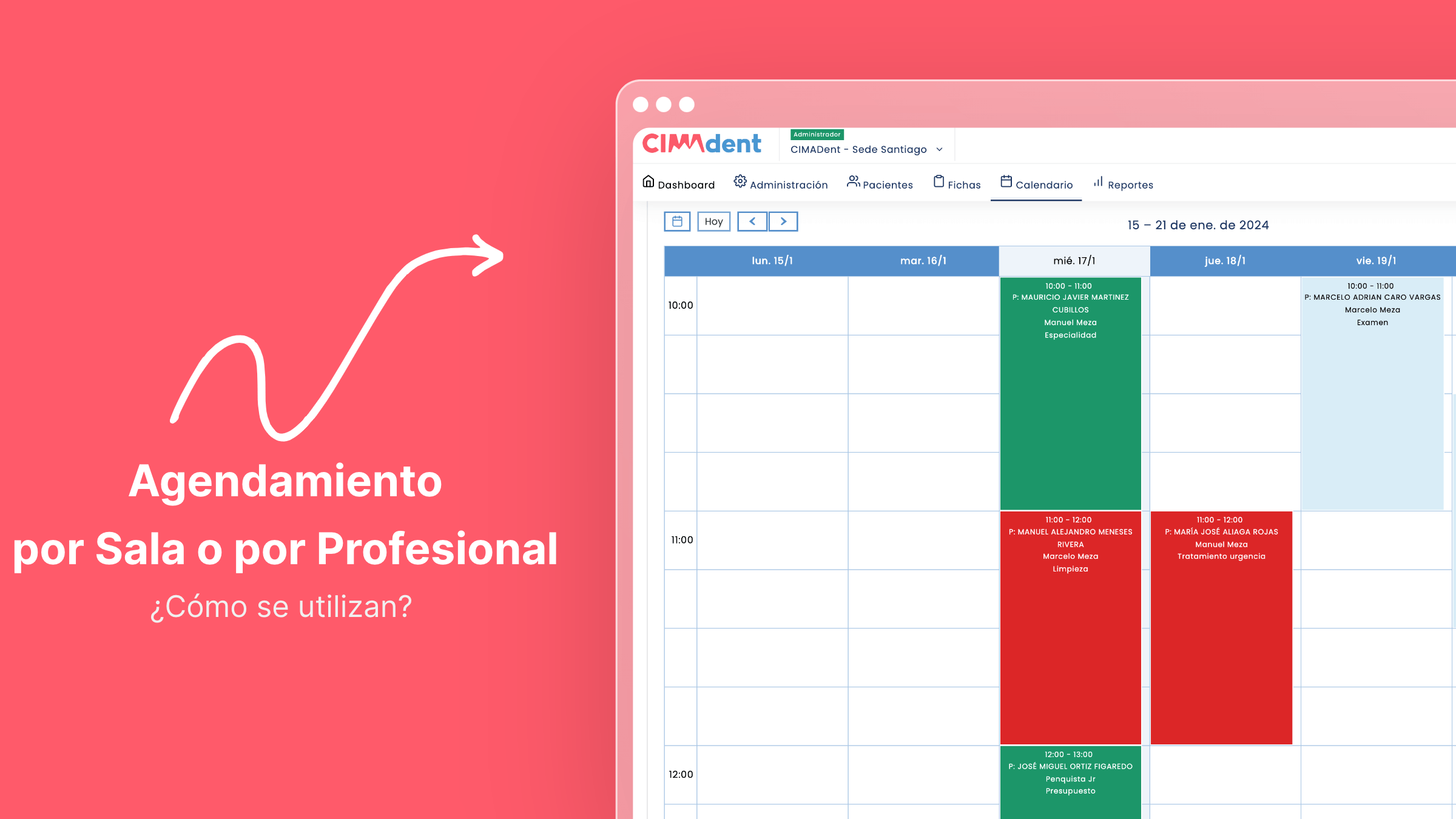 Como Utilizar: Agendamiento Por sala o Por Profesional — CIMADent